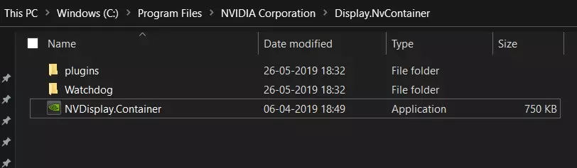 nvdisplay կոնտեյներ