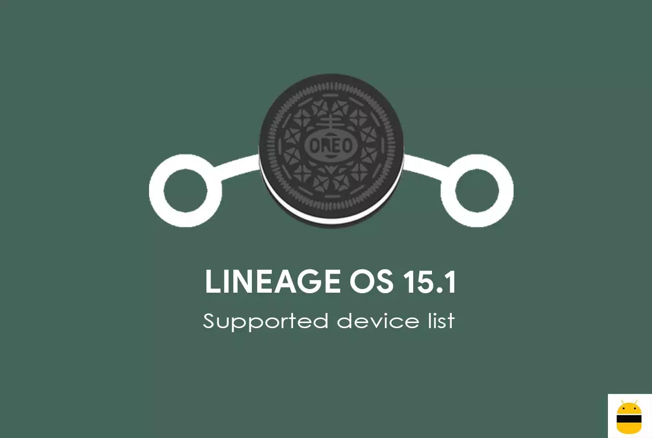 Liste over understøttede enheder til Lineage OS 15.1 (Android 8.1 Oreo)