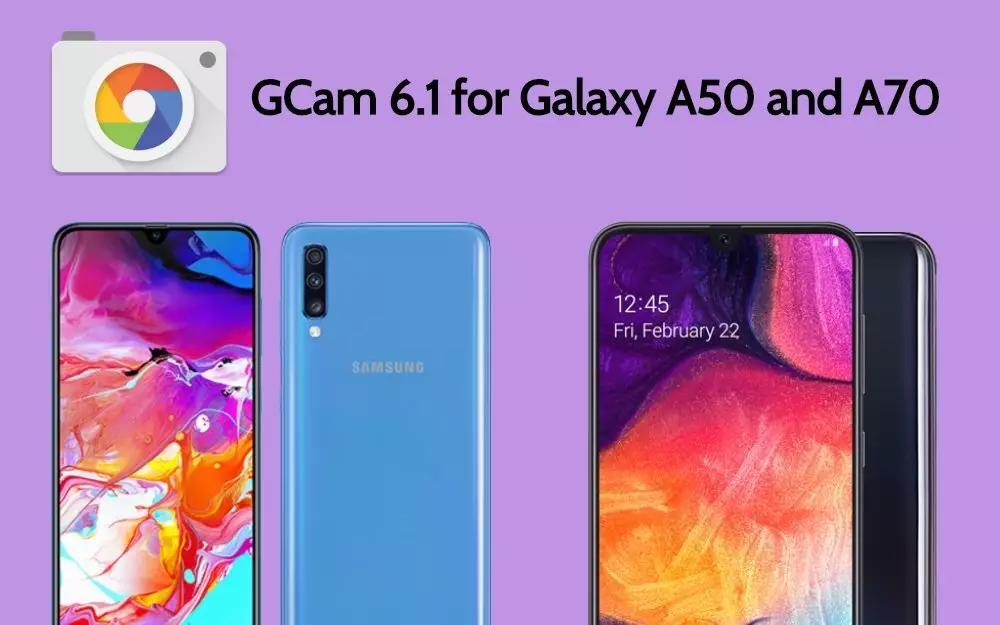 Sæktu Google myndavél fyrir Samsung Galaxy A50 og A70 [GCam 6.1]