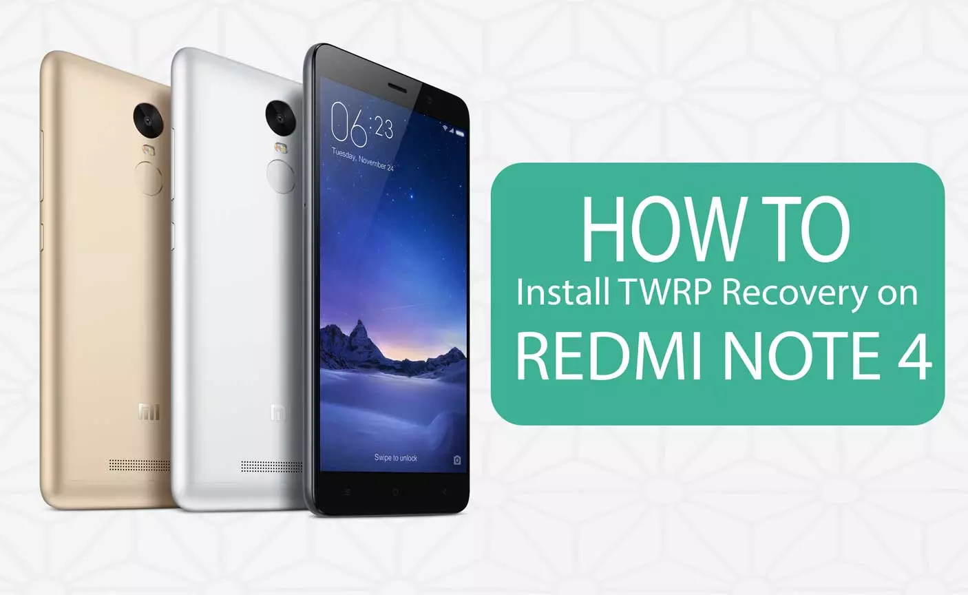 Soo kabashada rasmiga ah ee TWRP ee Redmi Note 4 (Sida loo xidido oo loo rakibo