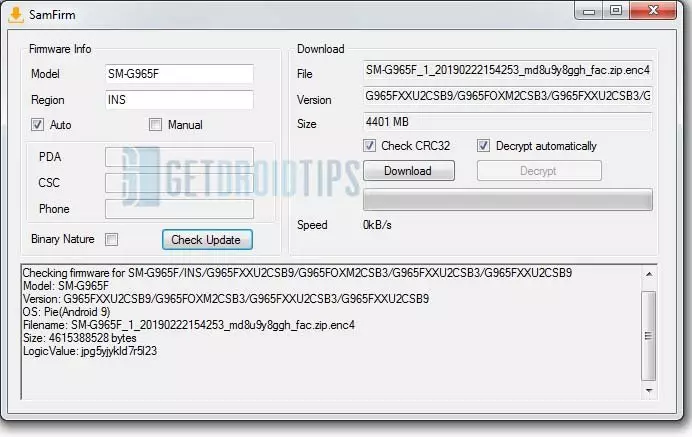 Unduh alat Samfirm v0.5.0 : Cara Menggunakannya untuk mengunduh Firmware Samsung 2276_4