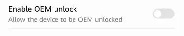 Huawei Enable OEM Unlock