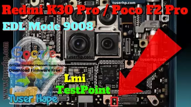 Poco F2 Pro ISP EMMC পিনআউট | টেস্ট পয়েন্ট | 9008 EDL মোডে রিবুট করুন