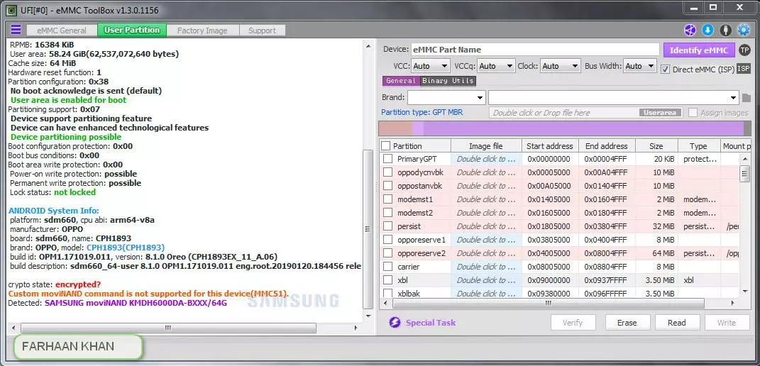 Oppo K1 ISP PinOUT zu Hard Reset / FRP Bypass