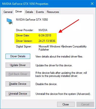 Slik ruller du tilbake Nvidia Graphics-driver til forrige versjon i Windows 11/10 320_6