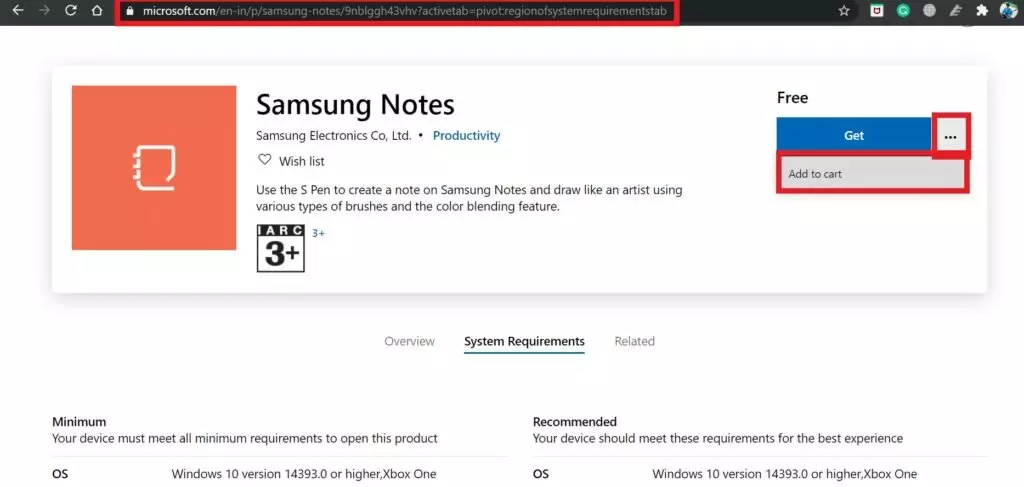 Ngwa Samsung Notes tinye na ụgbọ ibu