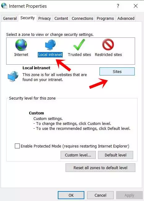 error sync intranet herêmî