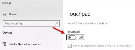 touchpad nga walay trabaho nga isyu