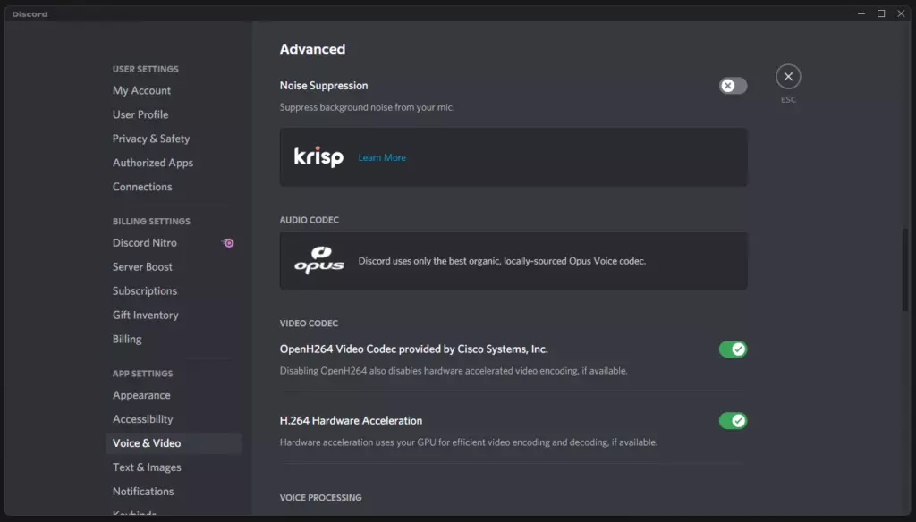 Inaktivera Krisp in Discord (4)