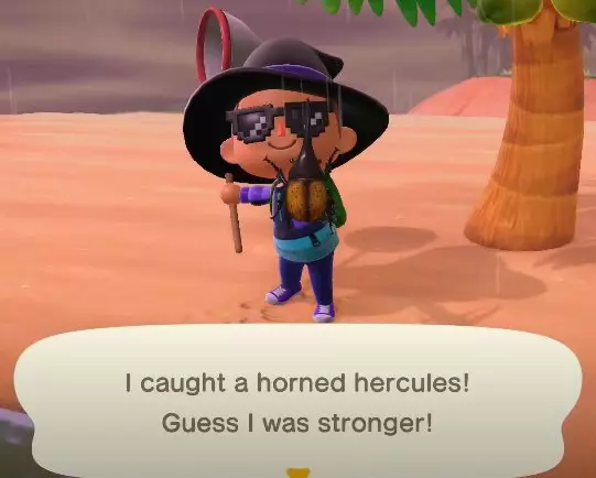 Animal Crossing New Horizons의 뿔이 있는 헤라클레스