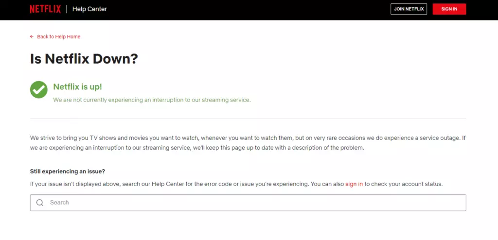 Netflix Server Status