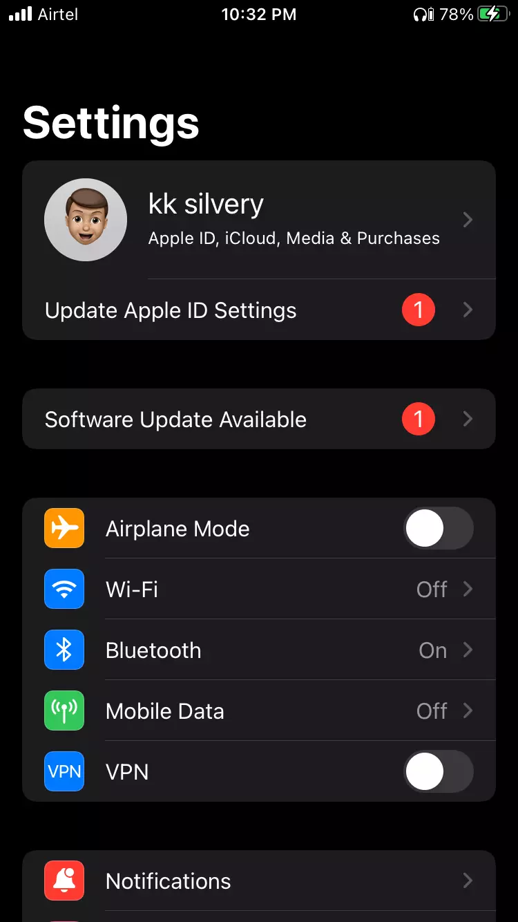 Pag-update sa Software sa iPadOS (2)