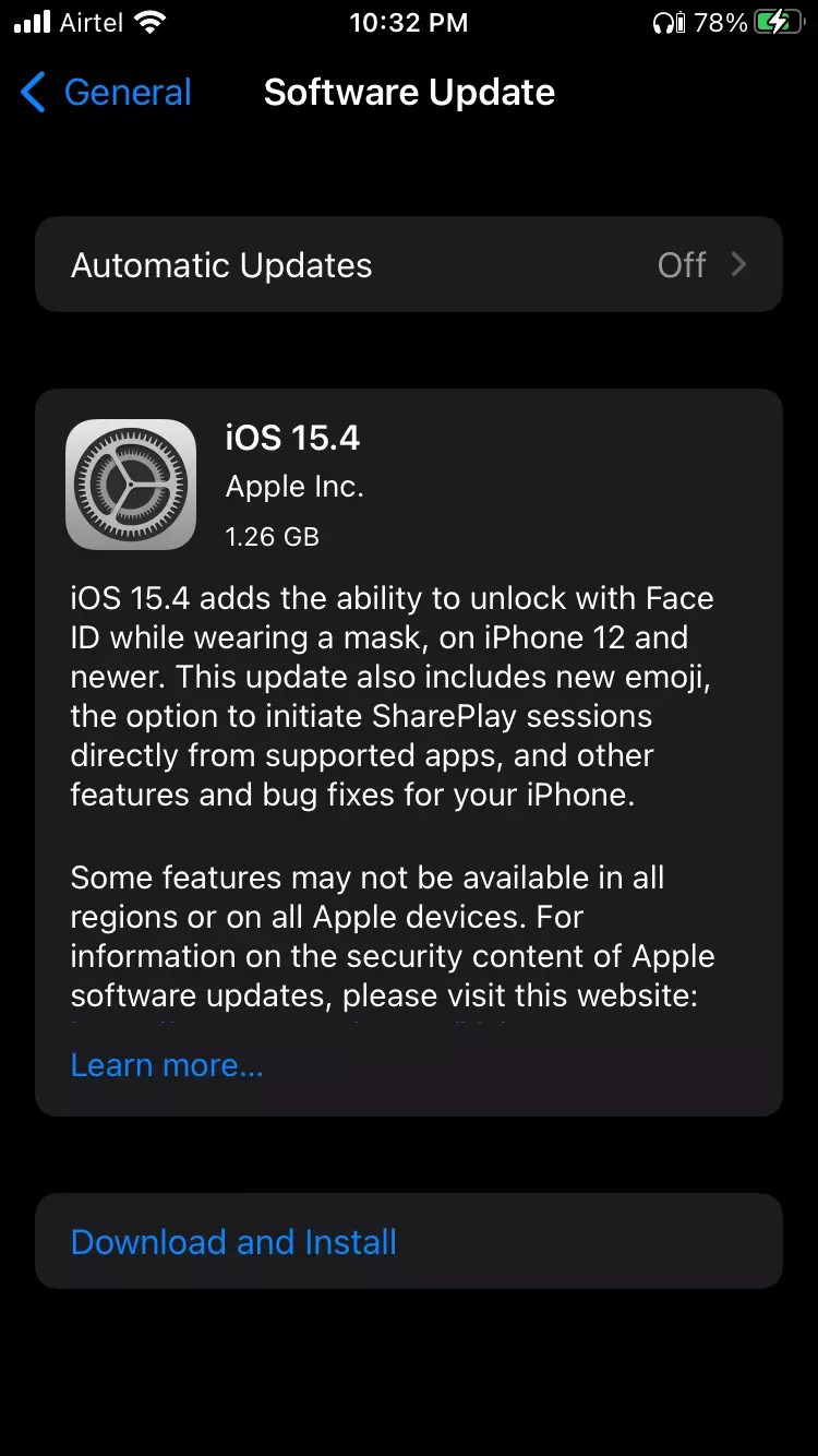 Pag-update sa Software sa iPadOS (4)