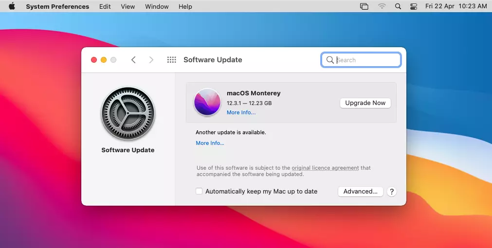 Aggiornamento software macOS