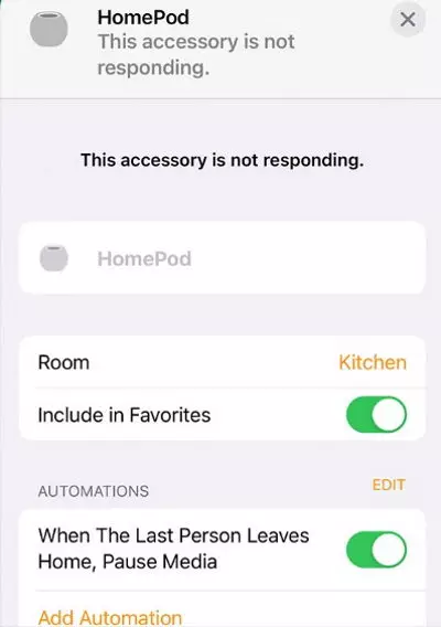 Исправлено: невозможно изменить громкость HomePod с помощью iPhone или iPad 807_2