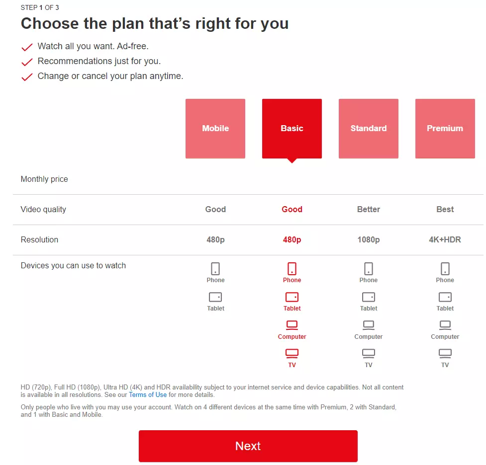 Netflix-accountbeperkingen