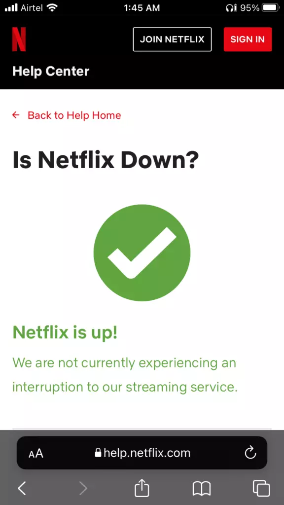 Bevestig de Netflix-serverstatus