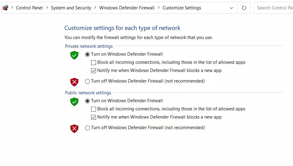 Ayusin: Bina-block ng Windows Defender Firewall Rule ang Iyong Koneksyon 973_6