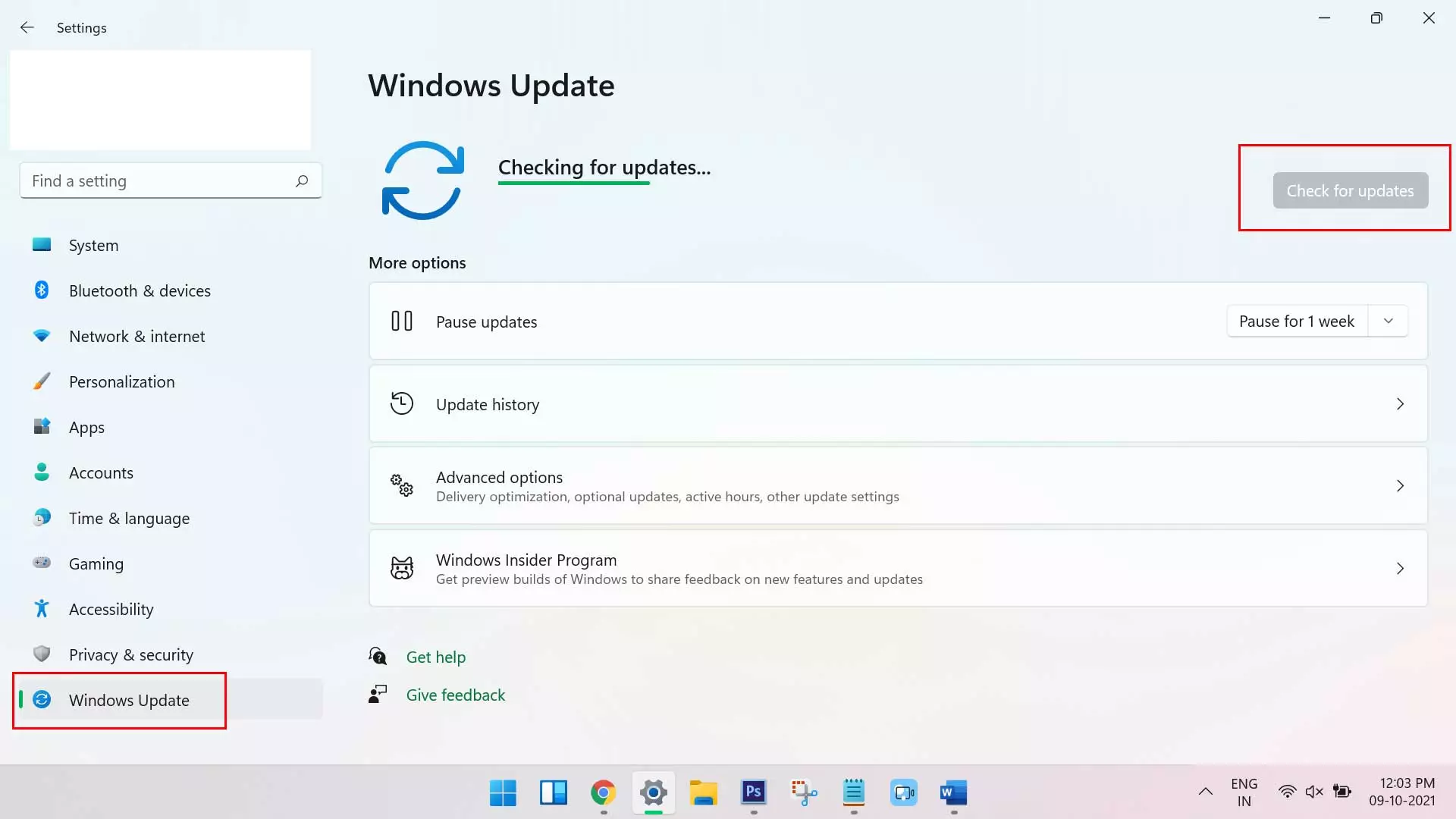 Windows Udpate को लागी जाँच गर्नुहोस्